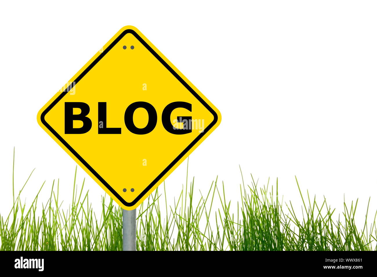 blog traffic sign showing internet or communication concept Stock Photo ...