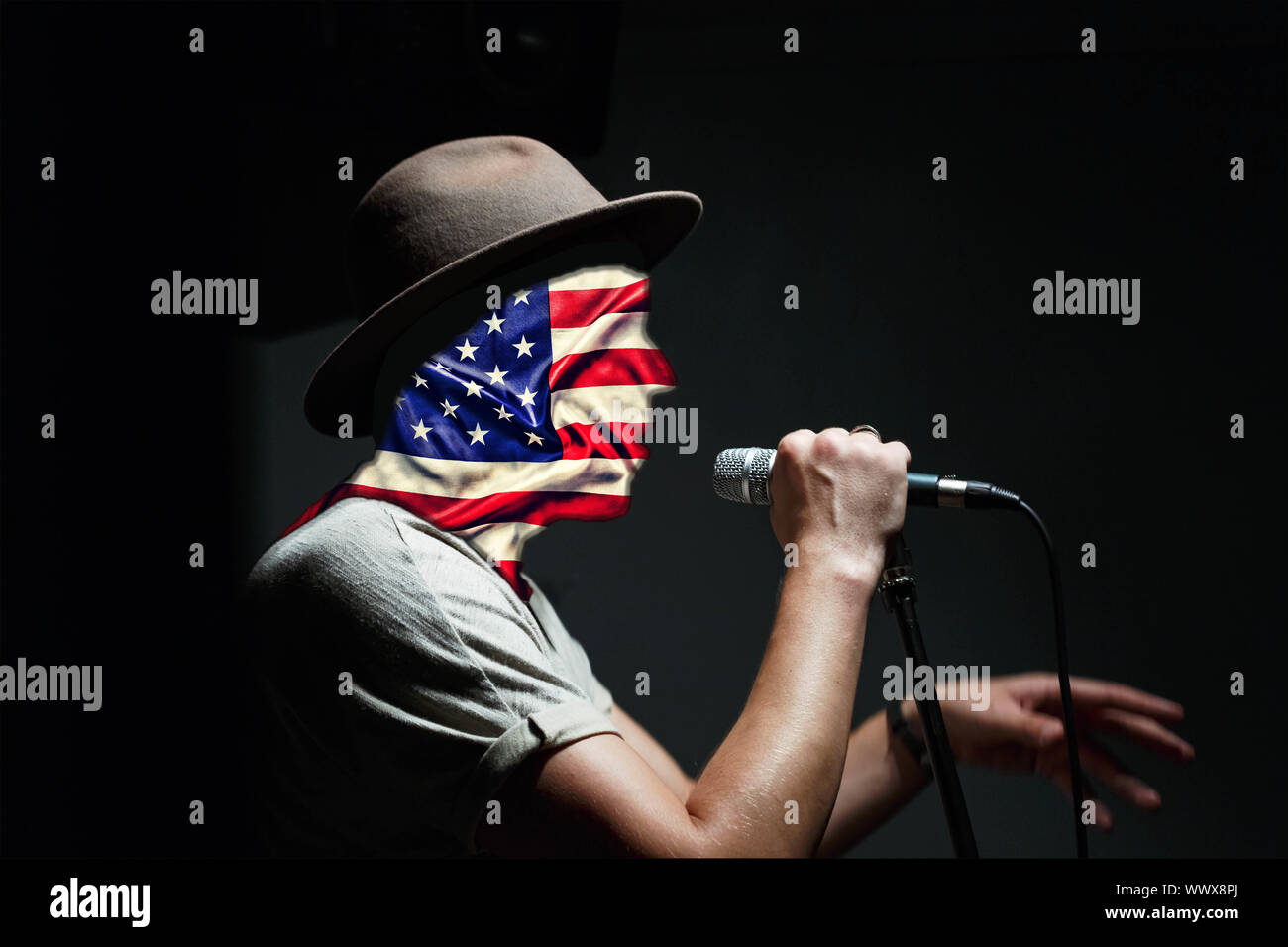 US Independence Day. The concept: propaganda of the American way of ...