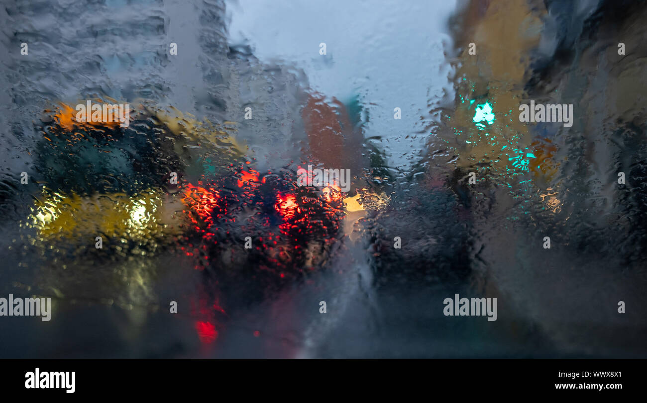 View through vehicle windshield hi-res stock photography and images - Alamy