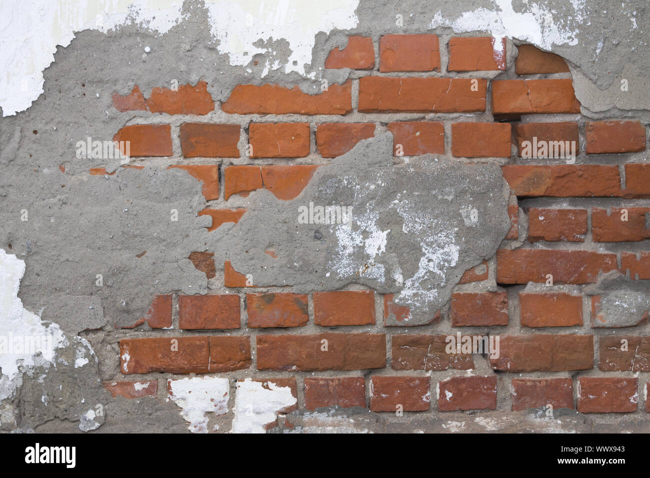 Old brick wall, plaster Stock Photo - Alamy