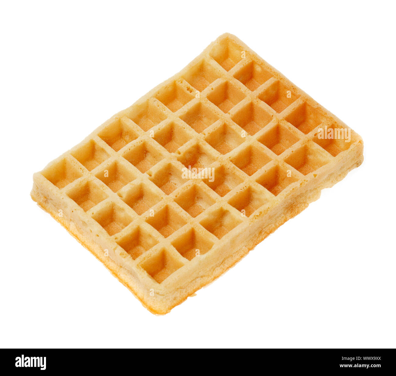 A Rectangular waffle isolated on white Stock Photo - Alamy
