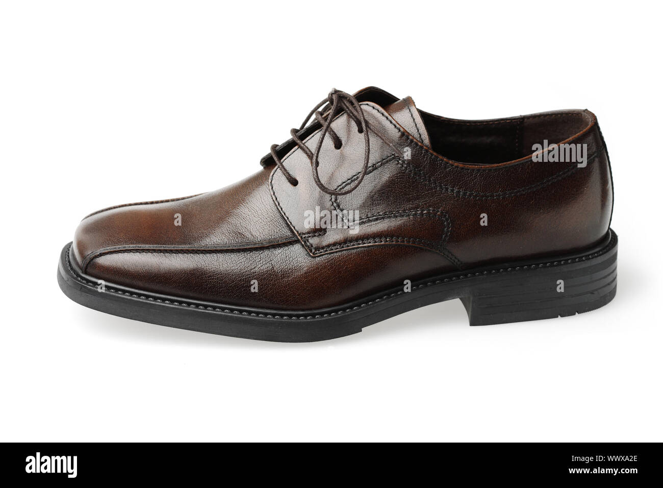 Brown Leather Shoe Stock Photo - Alamy