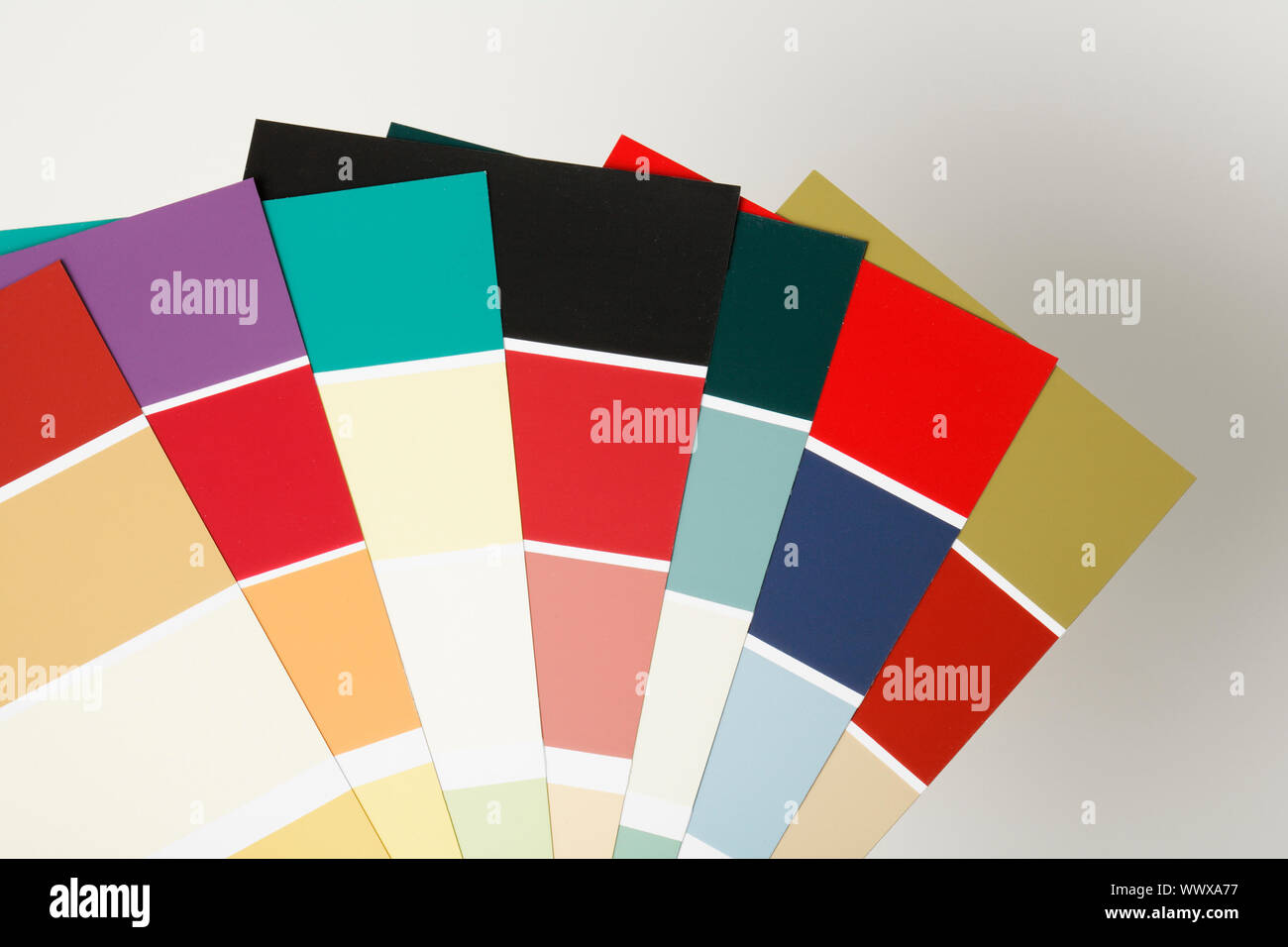 Paint swatches with different color combinations Stock Photo - Alamy