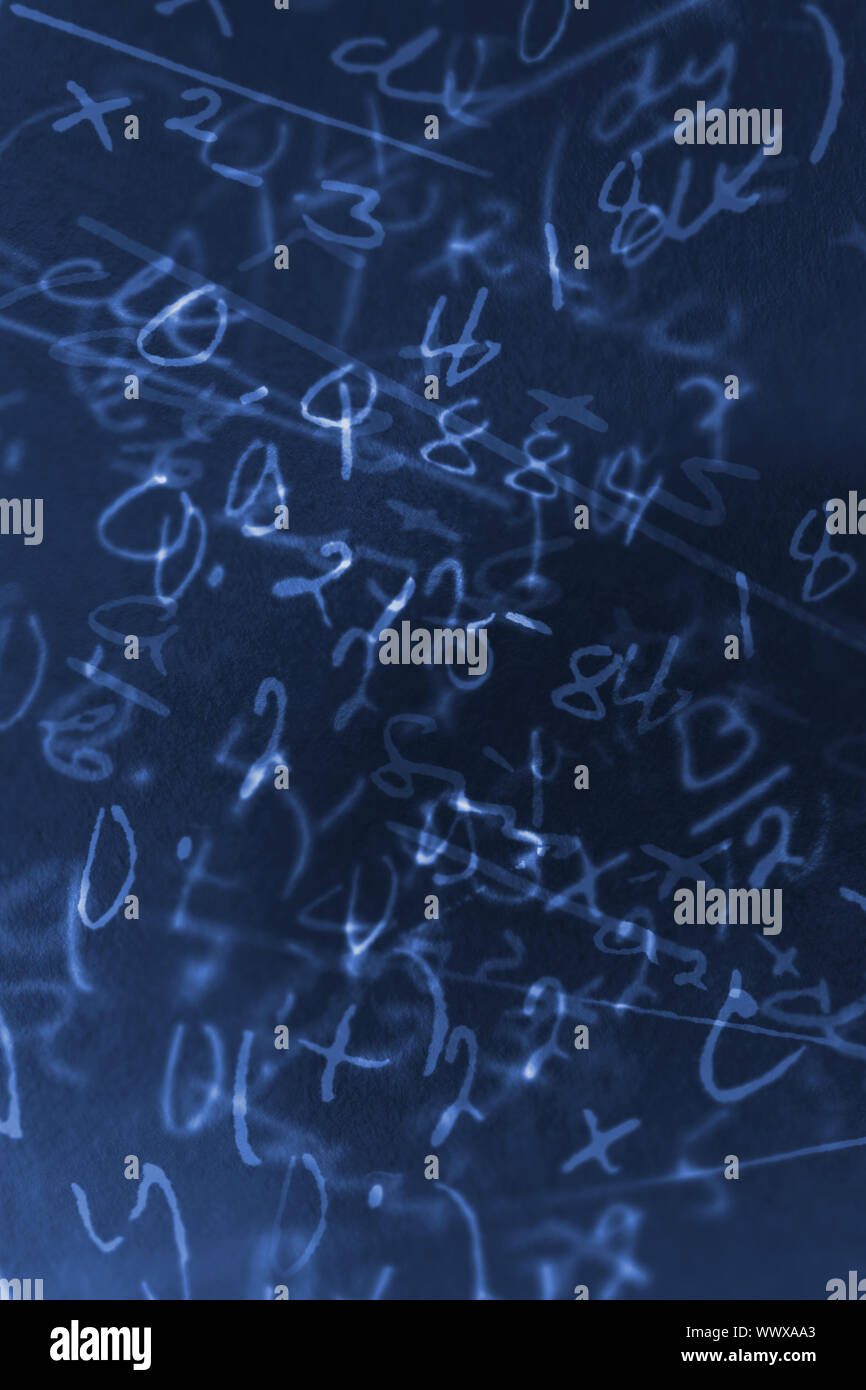 Photocomposite background of handwritten mathematical formula Stock ...