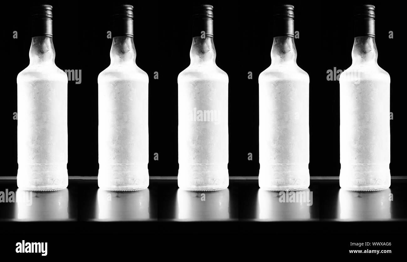 Luxury frozen vodka bottle Stock Photo - Alamy