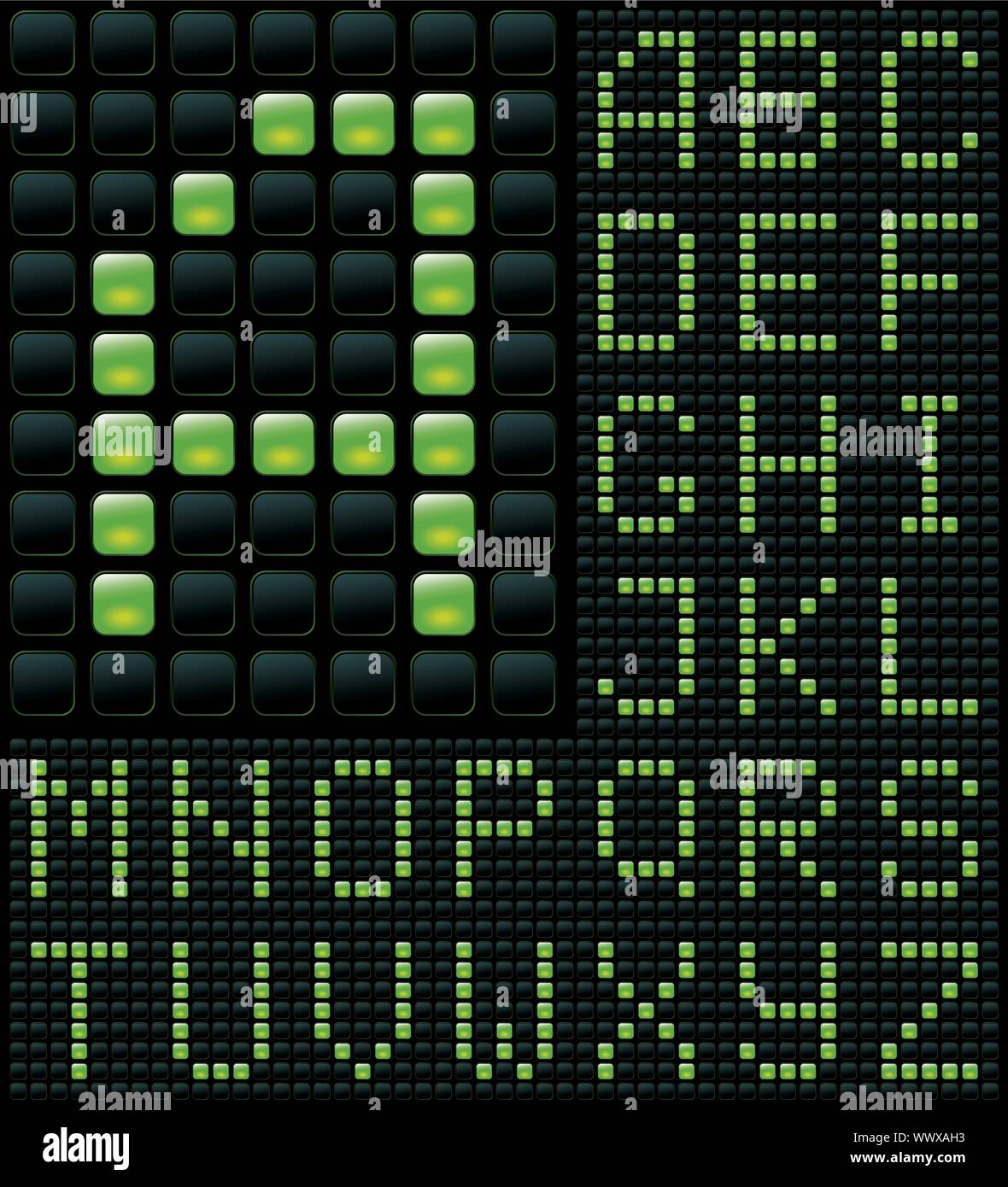 Neon alphabet letters symbols Stock Vector Images - Alamy