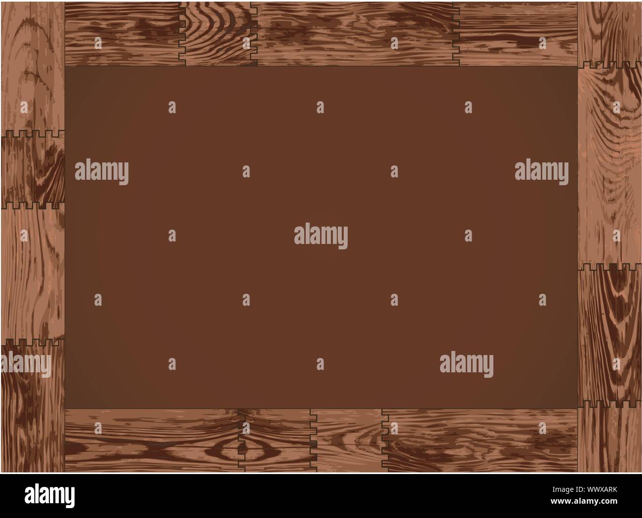 Vector horizontal frame - dark wood Stock Vector Image & Art - Alamy