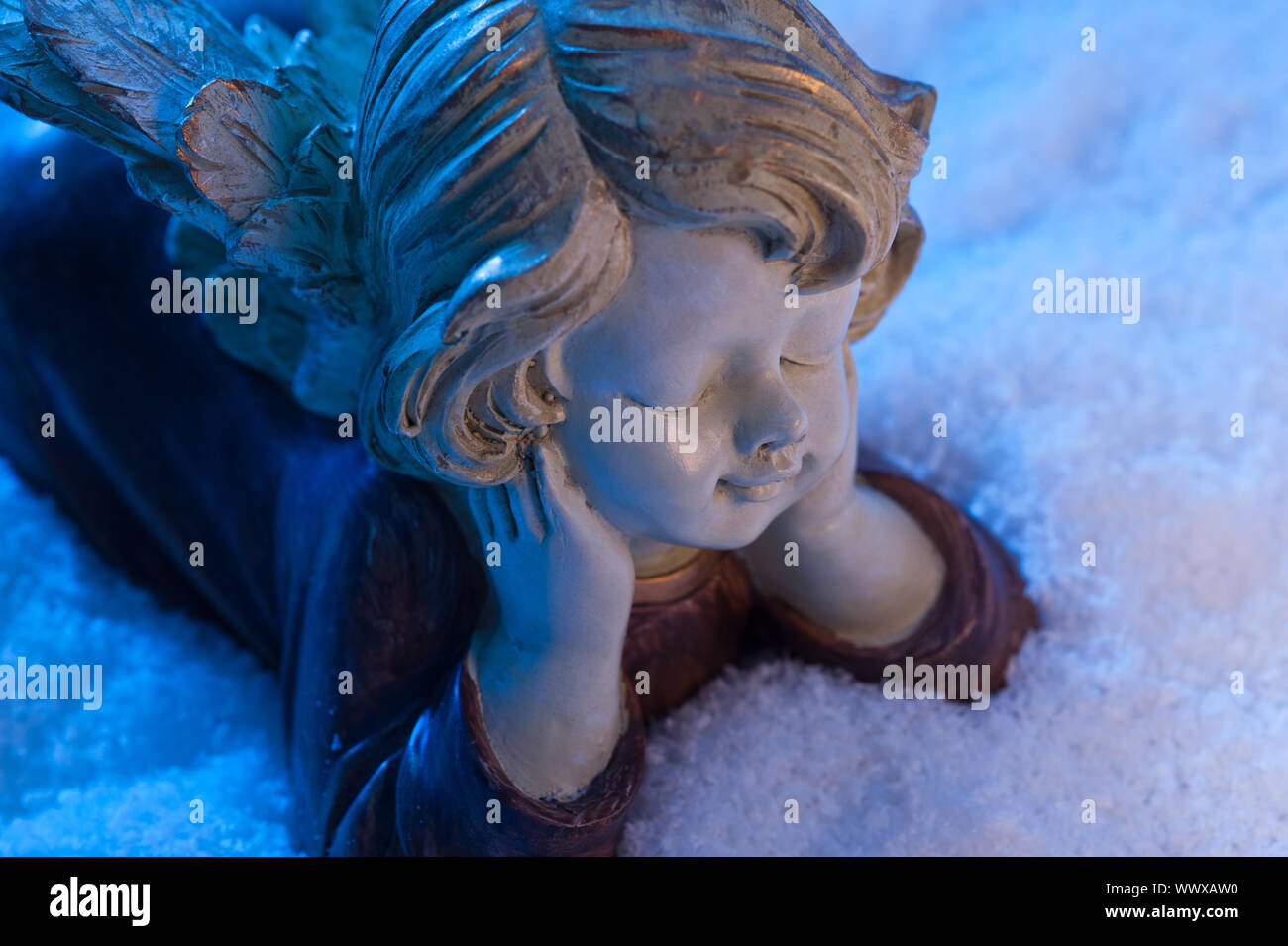 Angel in snow Stock Photo - Alamy