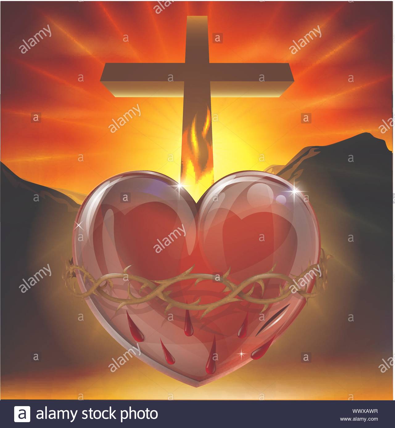 The Feast Of The Sacred Heart Of Jesus High Resolution Stock ...
