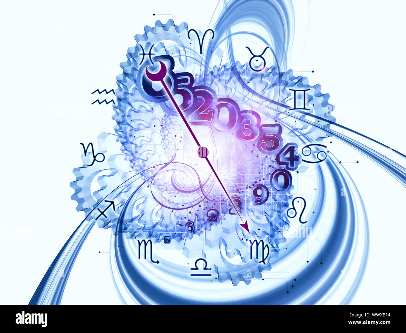 Artistic abstraction on the subject of astrology, child birth, fate ...