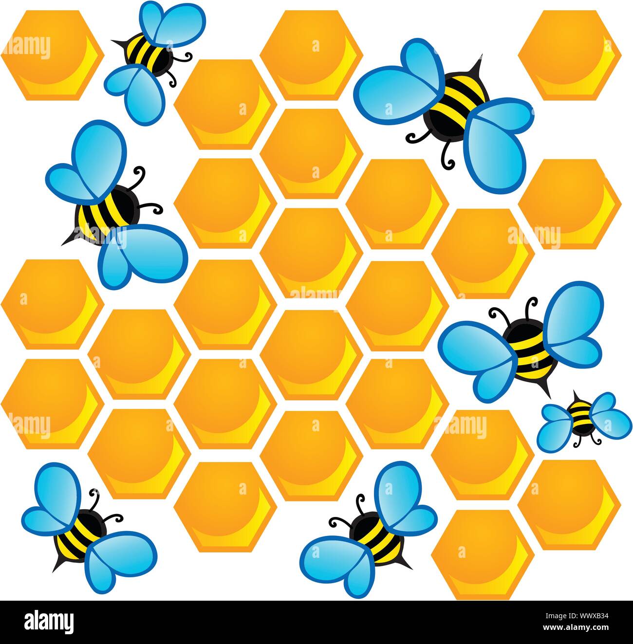 Bee theme image 1 Stock Vector Image & Art - Alamy