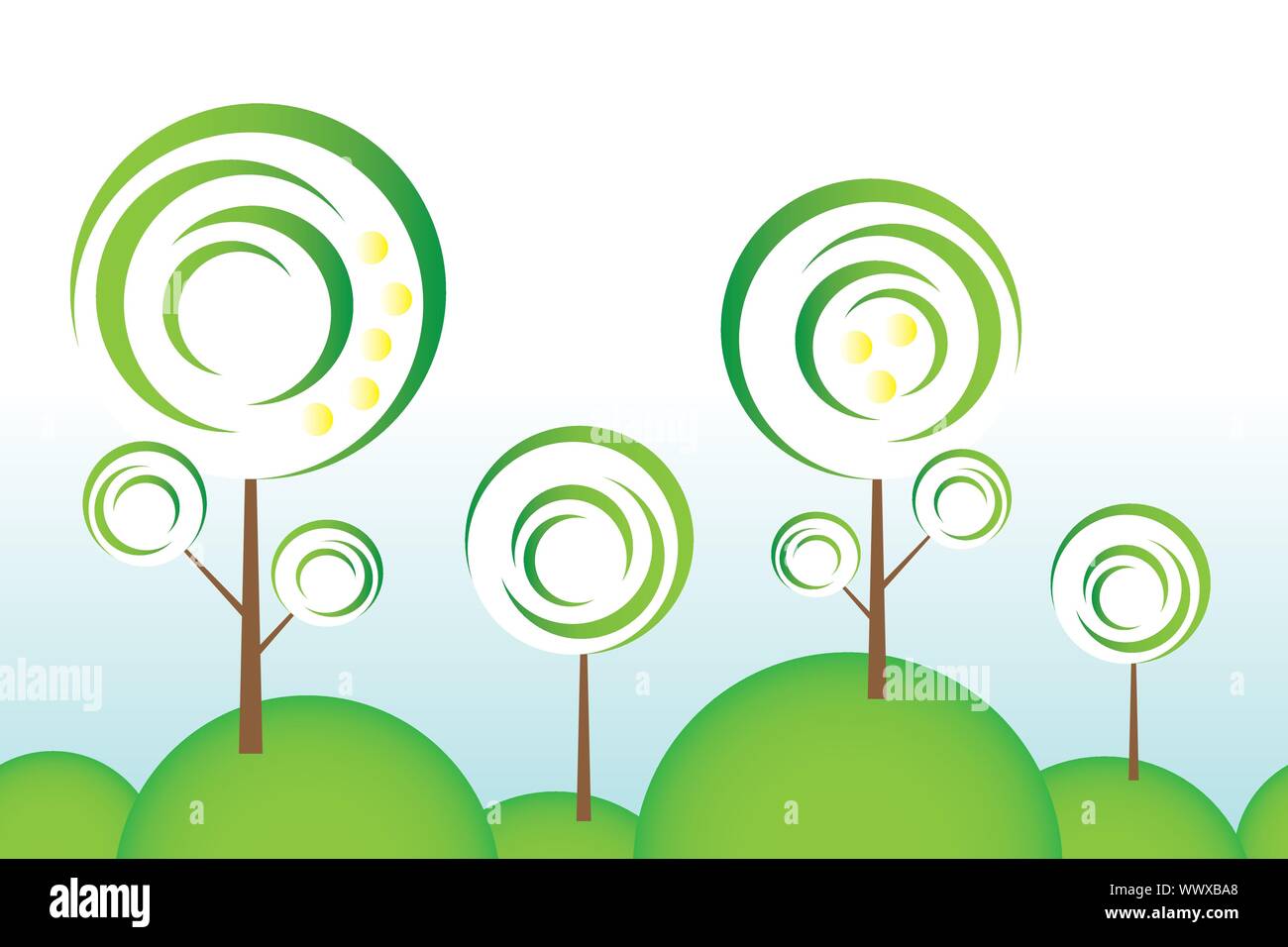 Seamless Vector Landscape Stock Vector Image & Art - Alamy