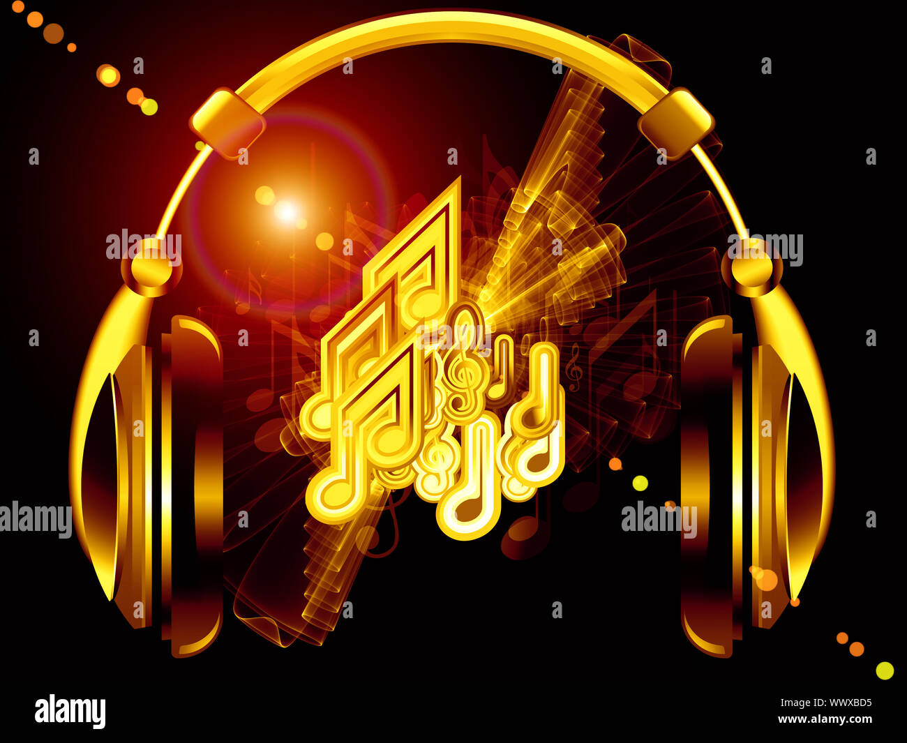 Headphones music background suitable as a backdrop for projects on ...