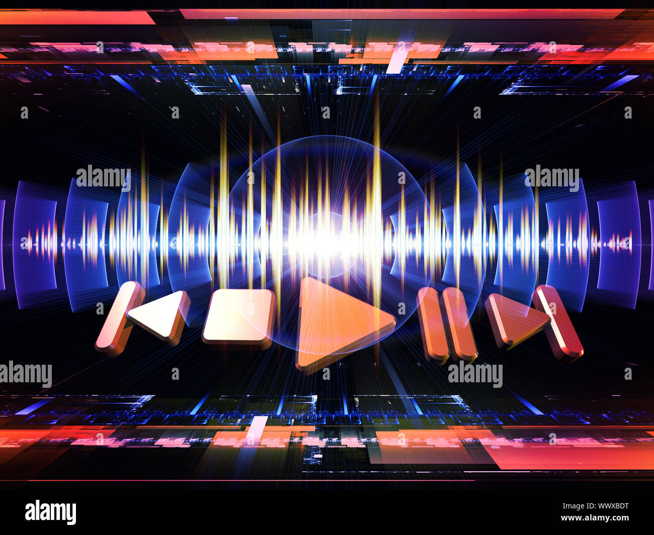 Artistic background for use with projects on music, sound equipment and ...