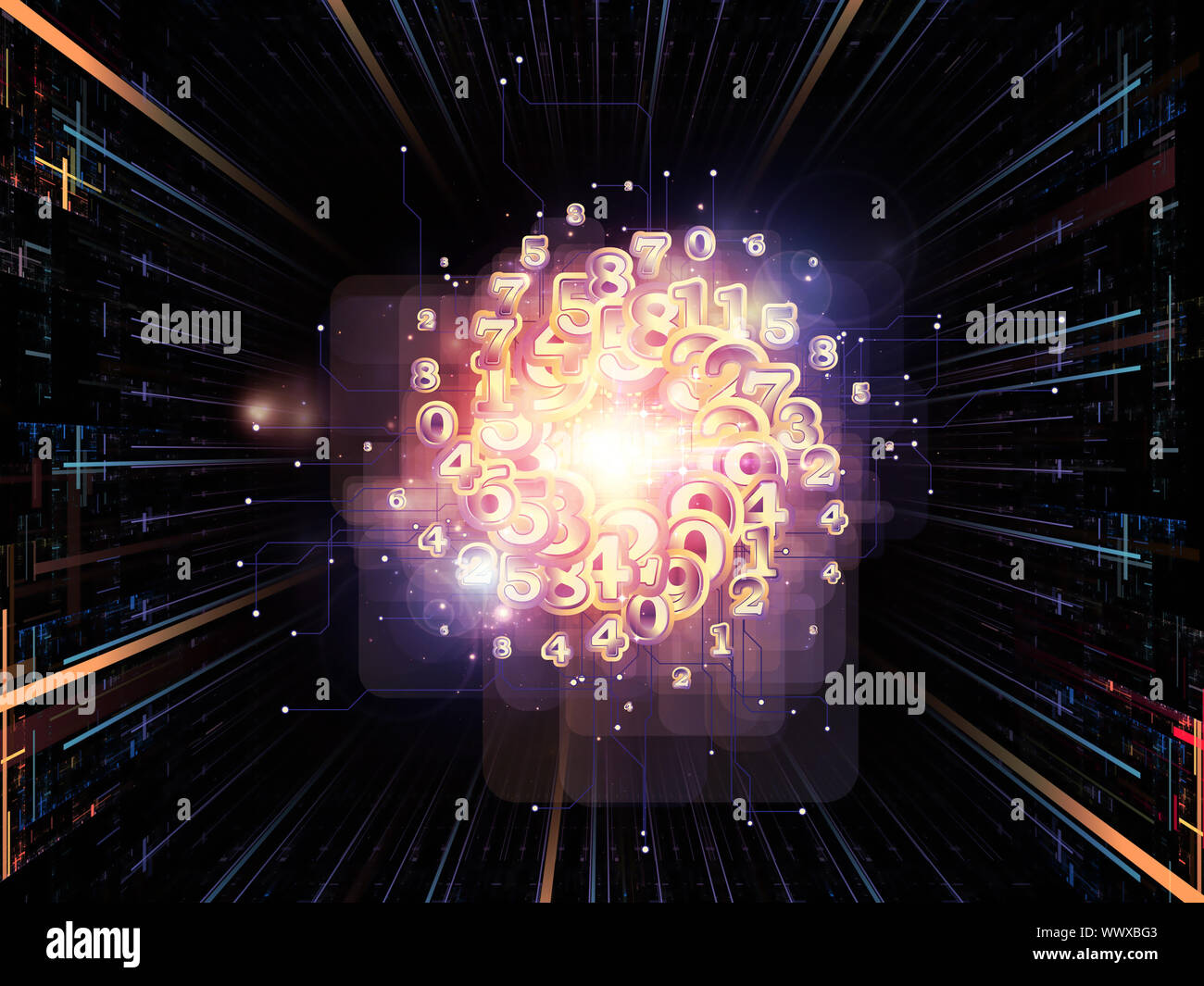 Backdrop composed of technology and abstract design elements and ...