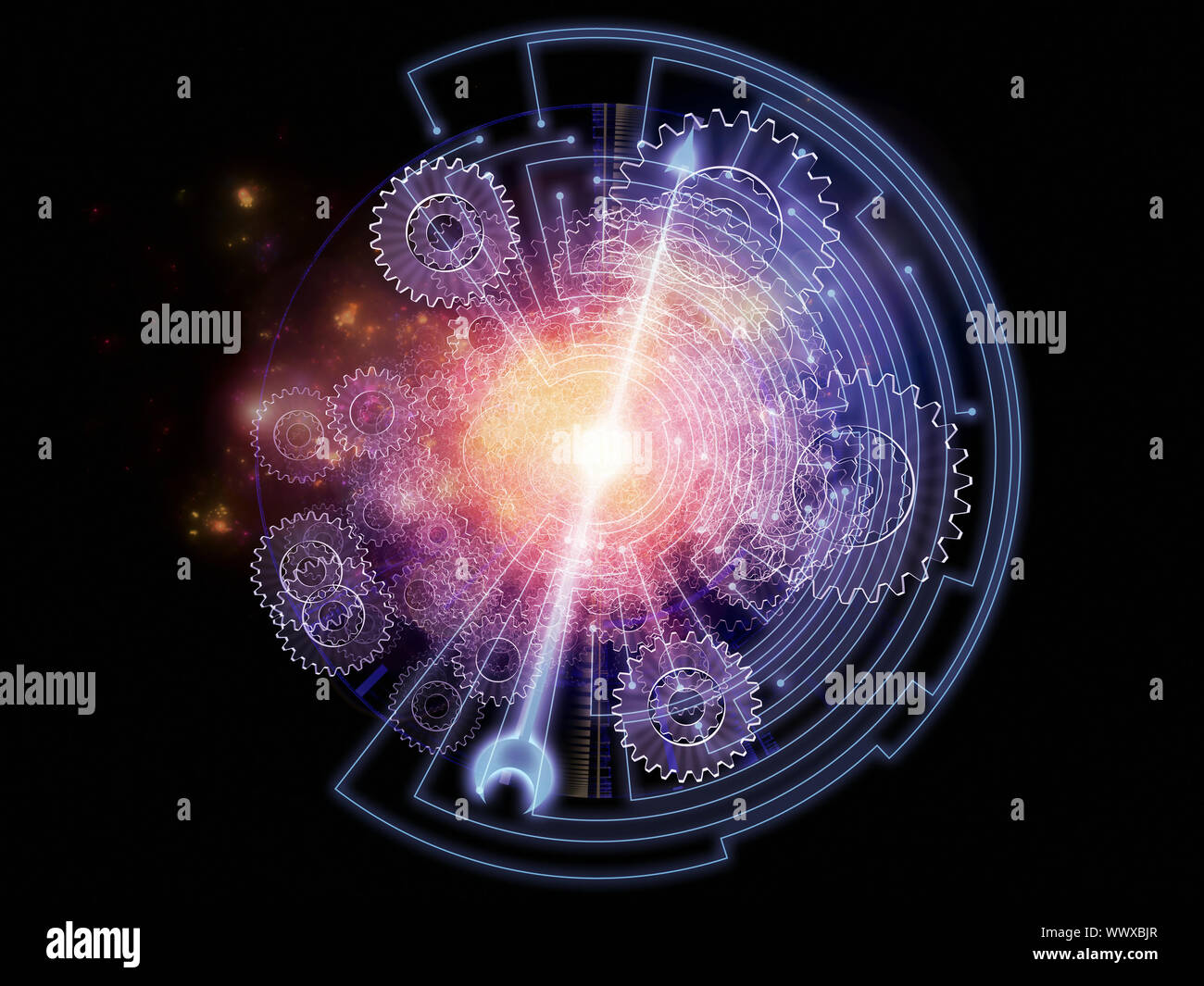 Artistic abstraction on the subject of directional processes, internal ...