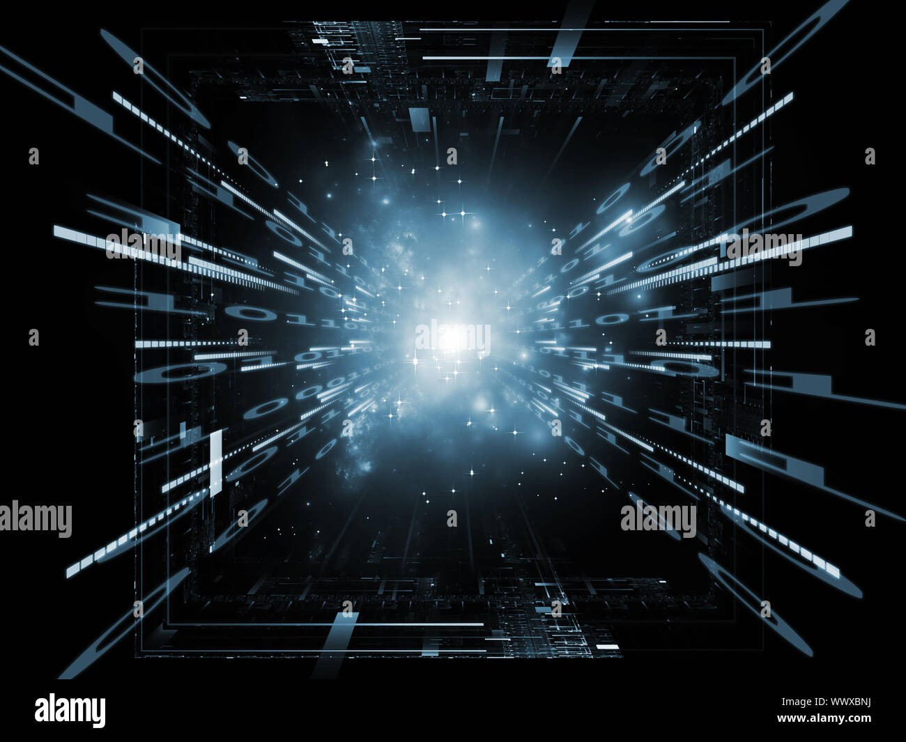 Backdrop of technological and abstract design elements to complement ...