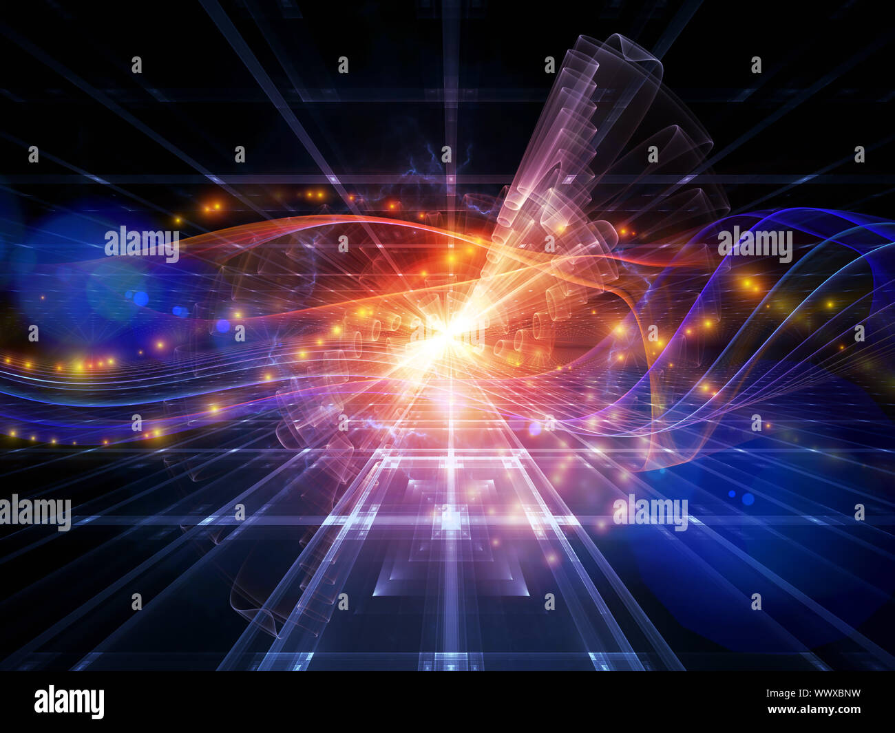 Background design of abstract sine waves and design elements on the ...