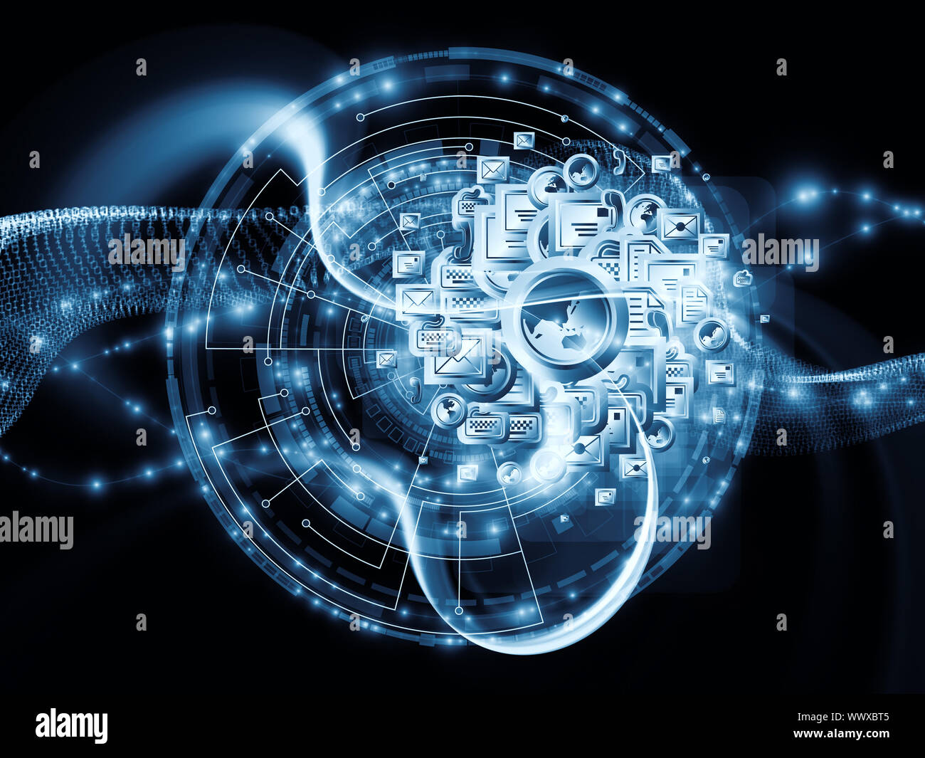 Communication media background suitable as a backdrop for projects on ...