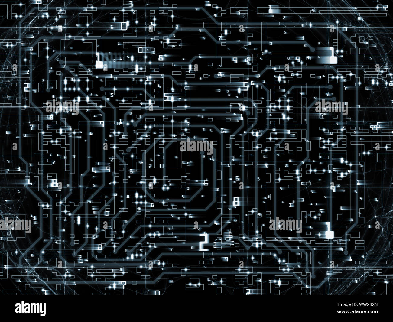 Composition of numbers and abstract design elements suitable as a ...