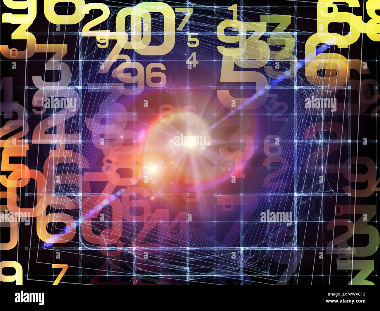 Background design of numbers and abstract design elements on the ...