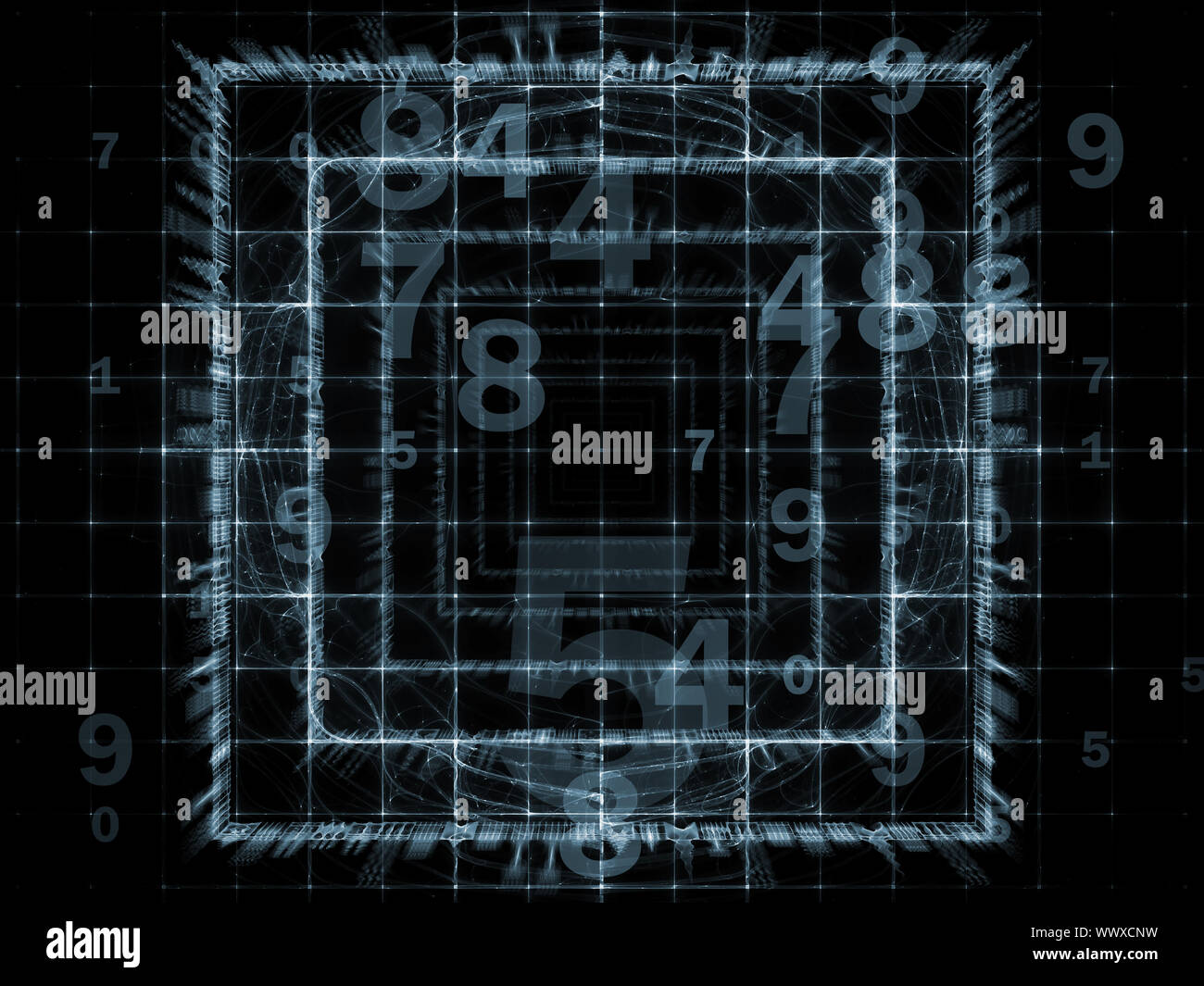 Digital background made of numbers and abstract design elements for use ...