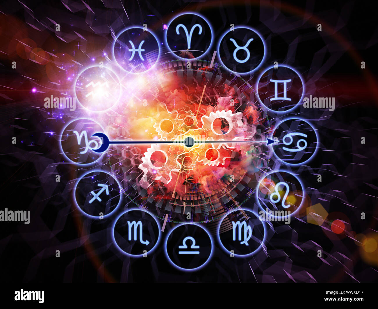 Artistic background for use with projects on astrology, child birth ...