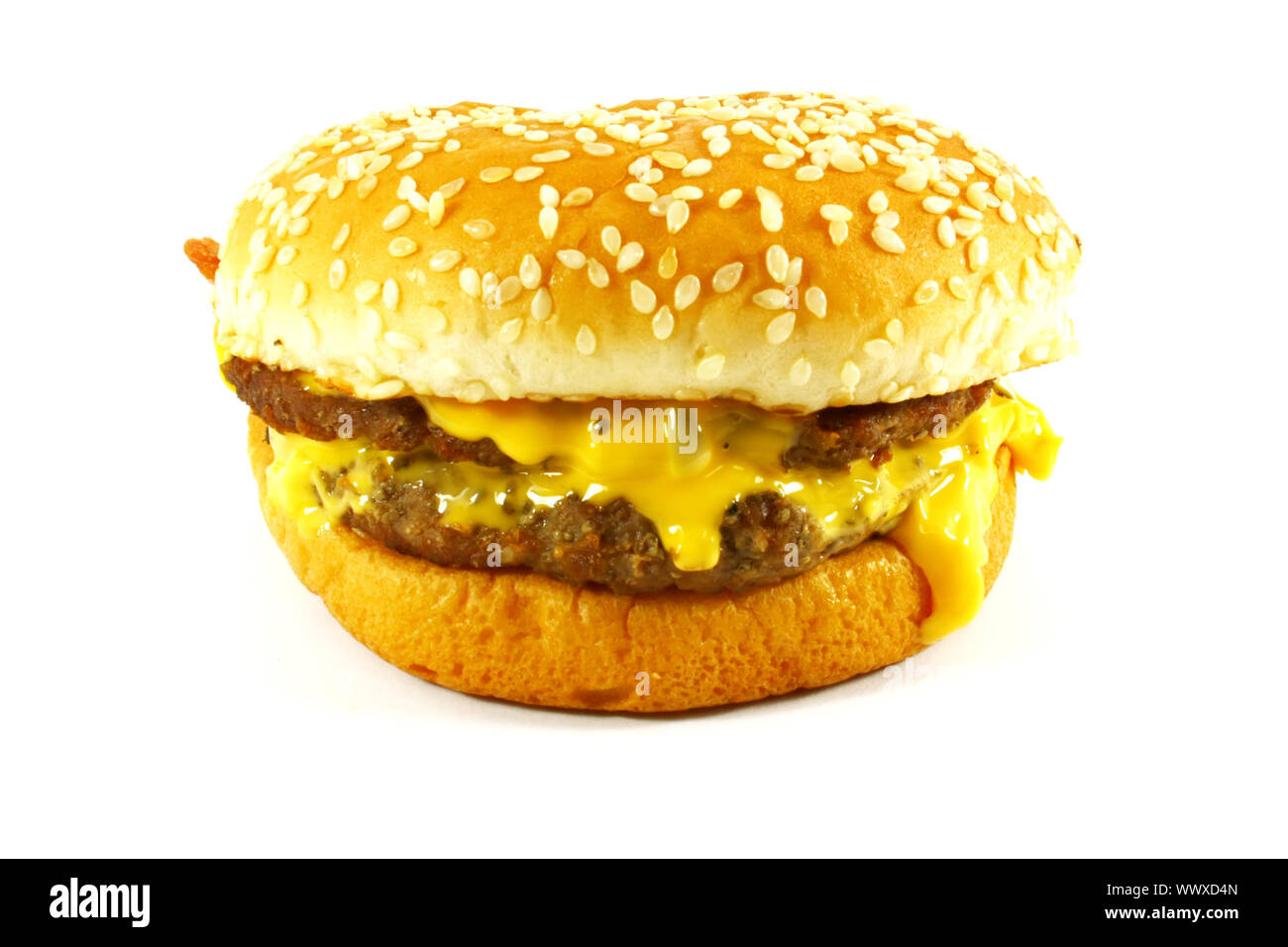 Double Cheese Burger Stock Photo - Alamy