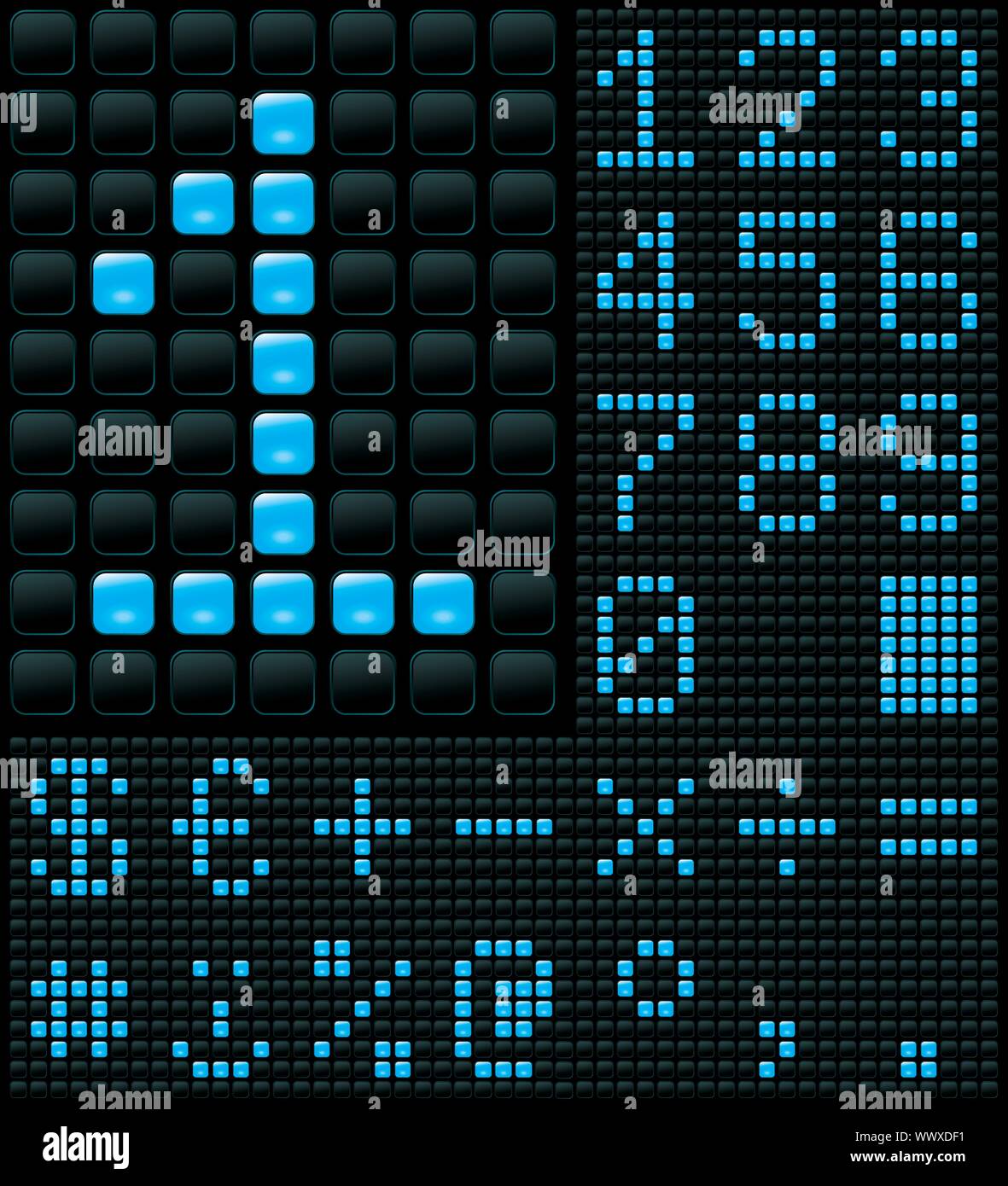 Digits and Symbols Stock Vector Image & Art - Alamy