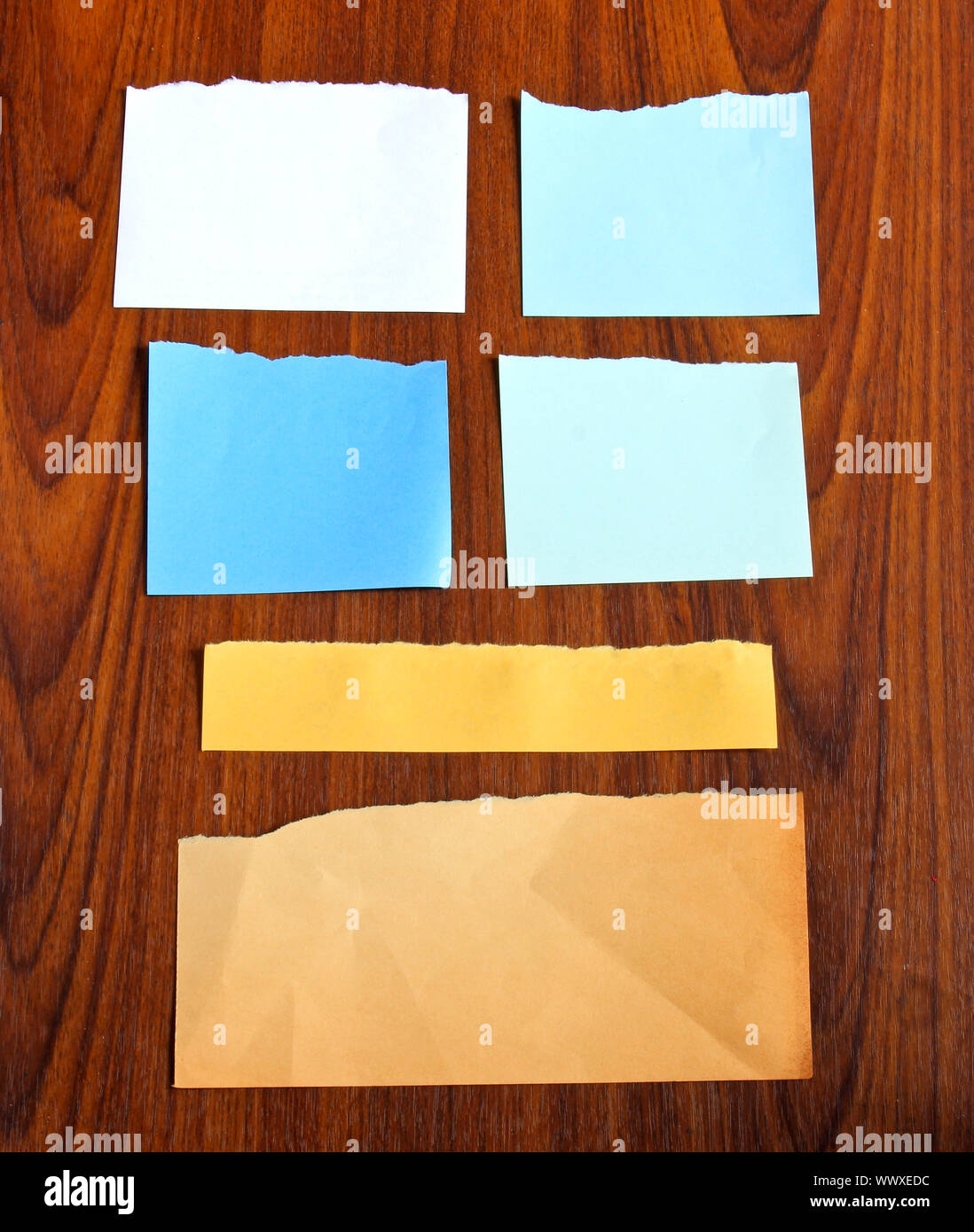 Colorful white ripped note hi-res stock photography and images - Alamy