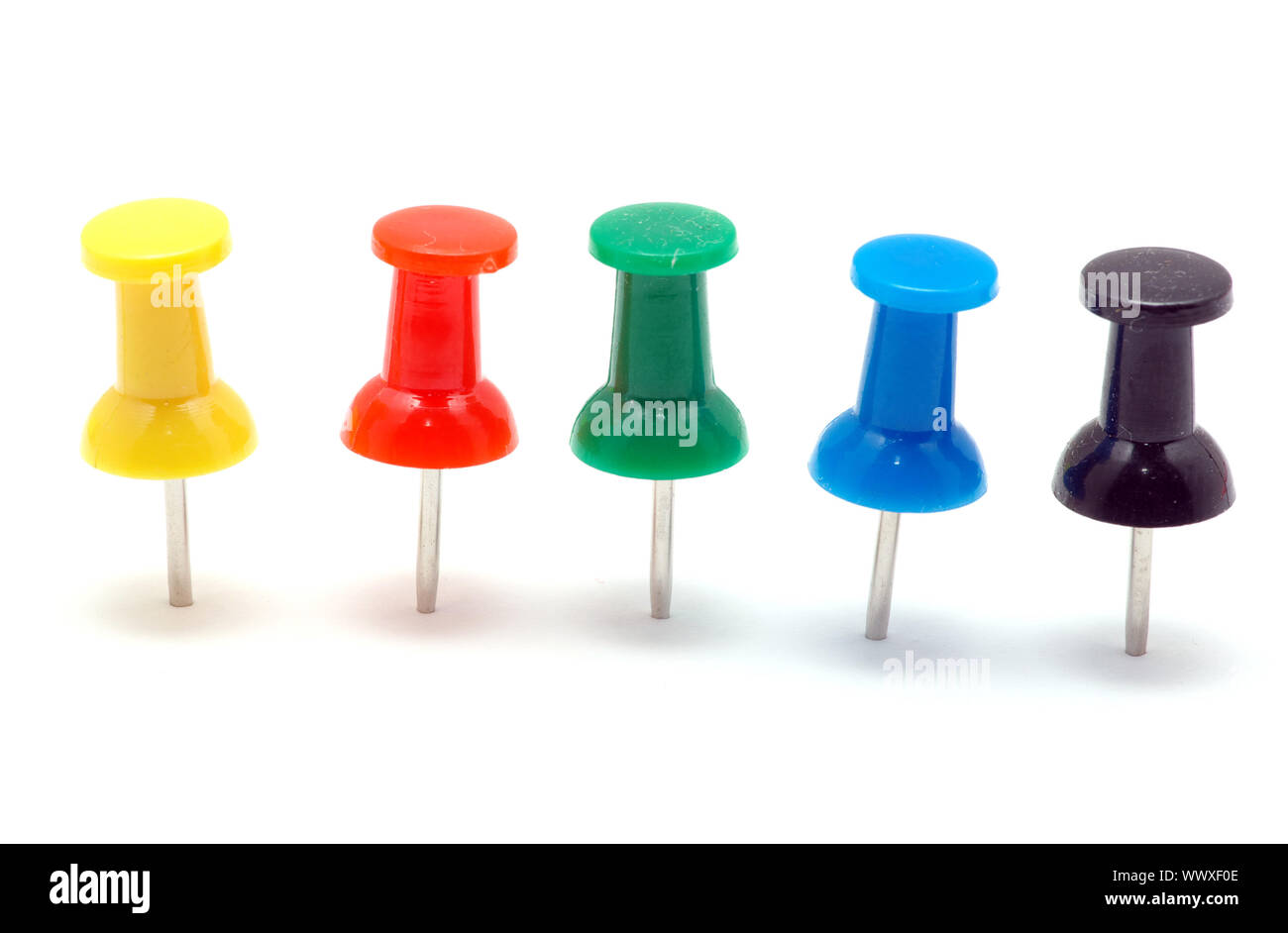 push pin isolated on white background Stock Photo - Alamy