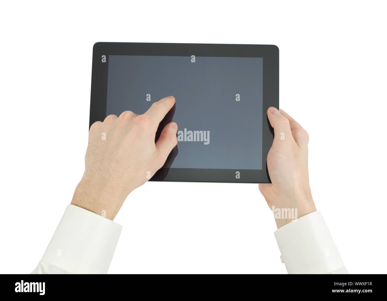 tablet computer isolated over white background Stock Photo - Alamy