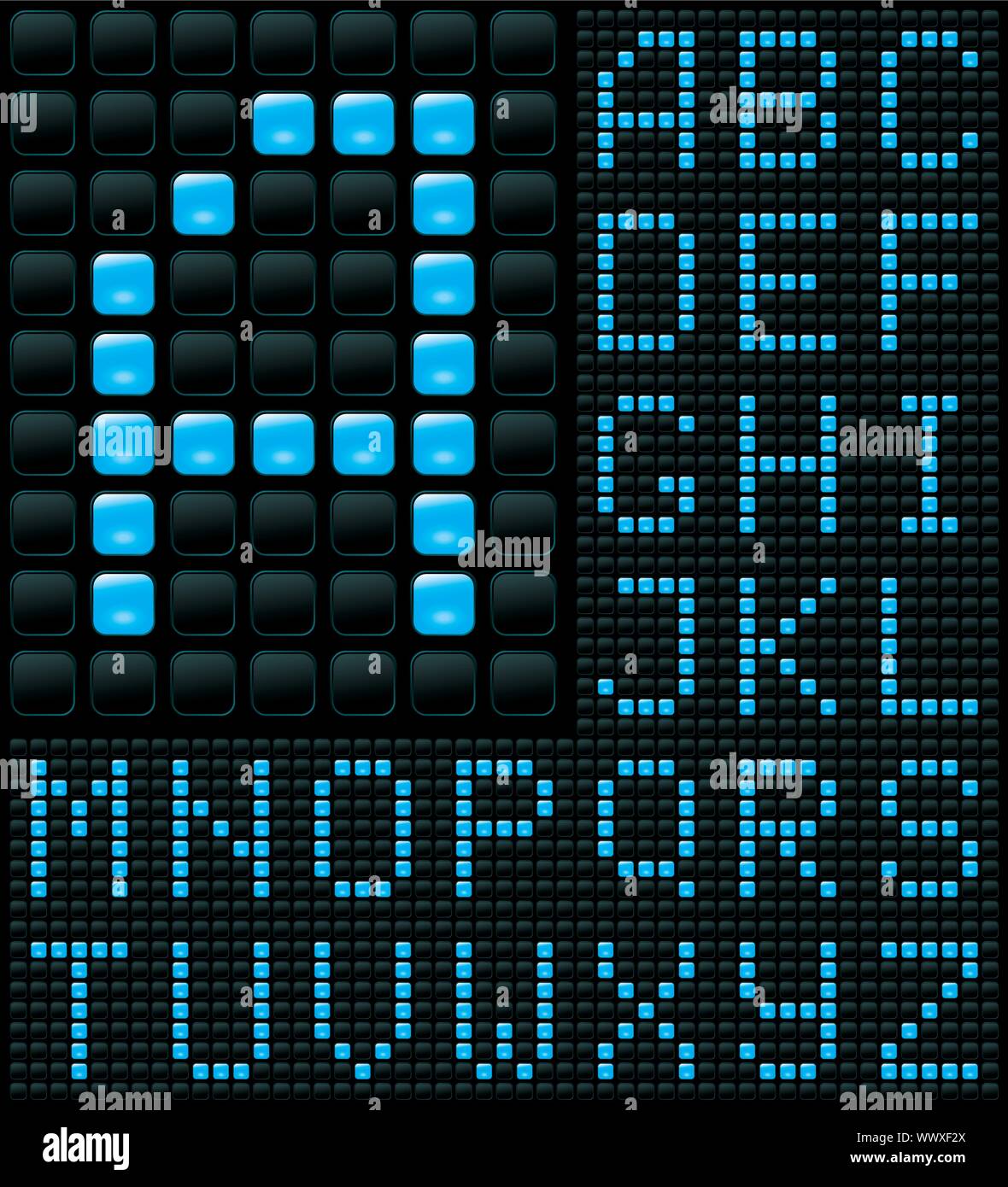 Neon alphabet letters symbols Stock Vector Images - Alamy