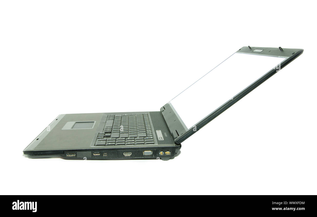 Notebook personal computer on white background Stock Photo - Alamy