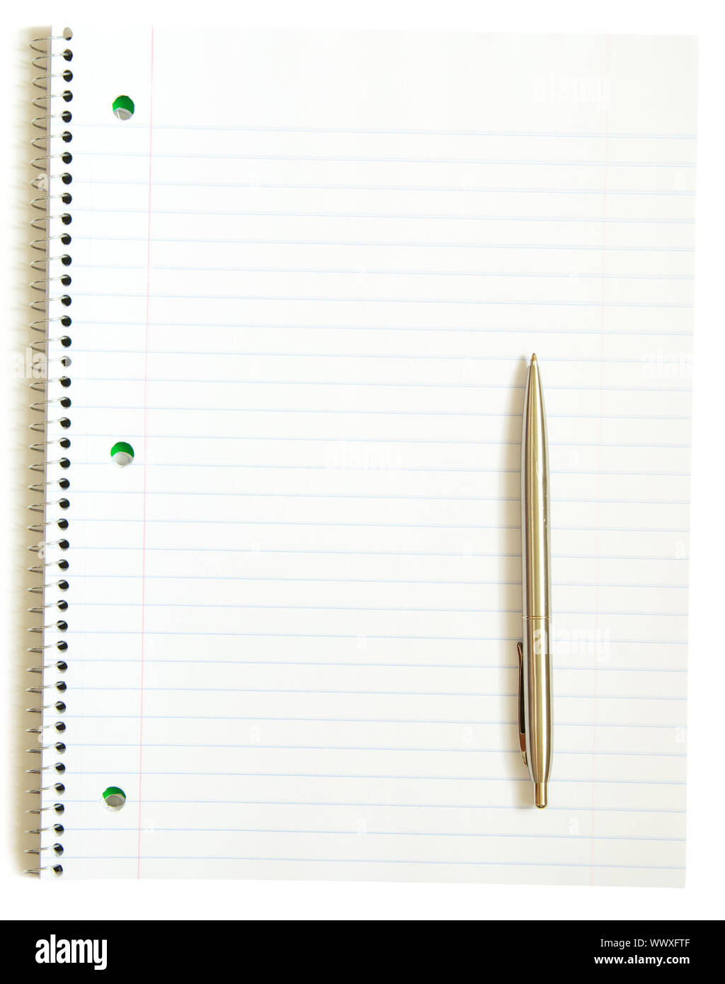 blank spiral notepad isolated on white Stock Photo - Alamy