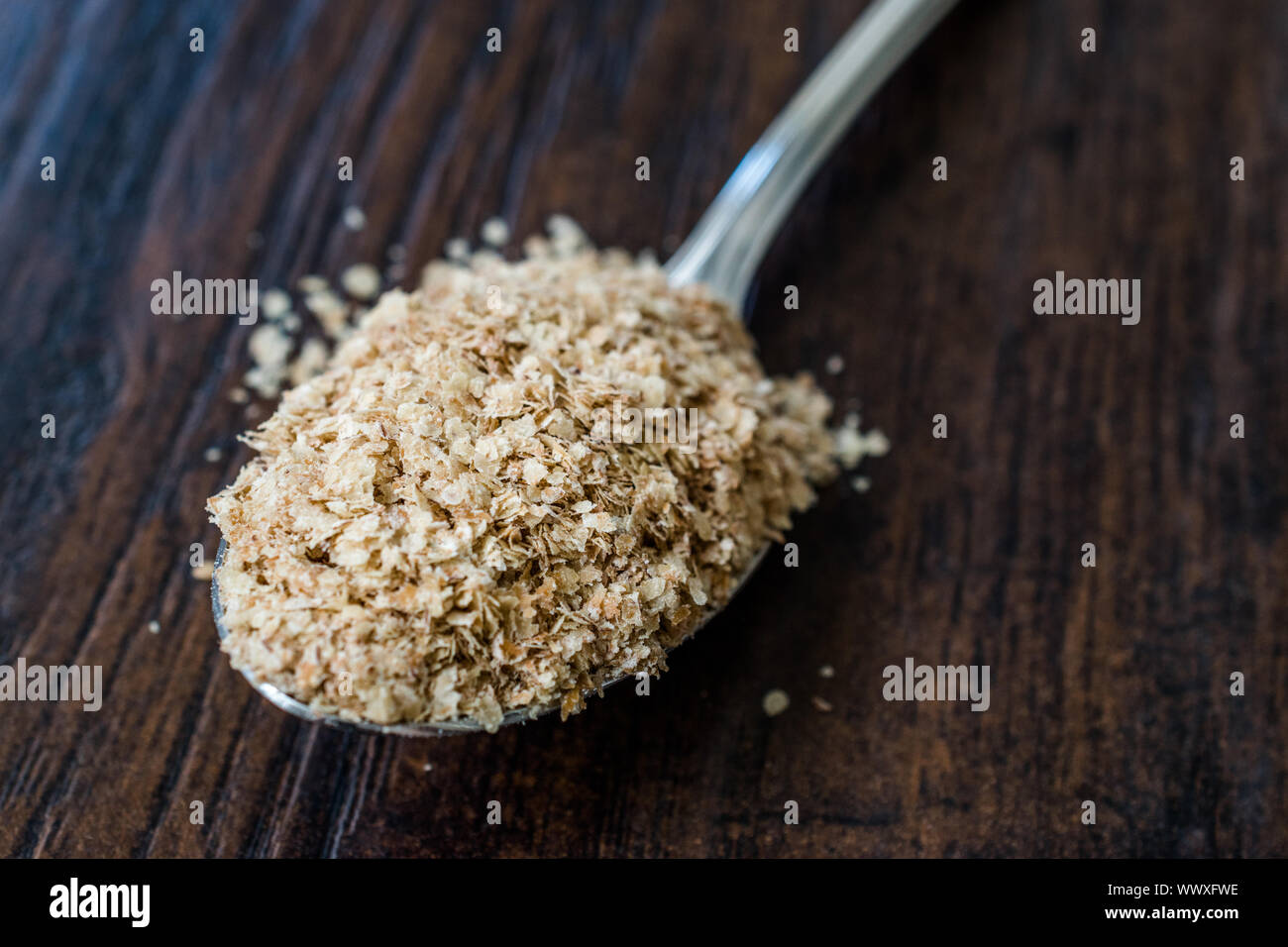 Wheat Germ in Spoon. Ready to Use. Organic Food Stock Photo - Alamy