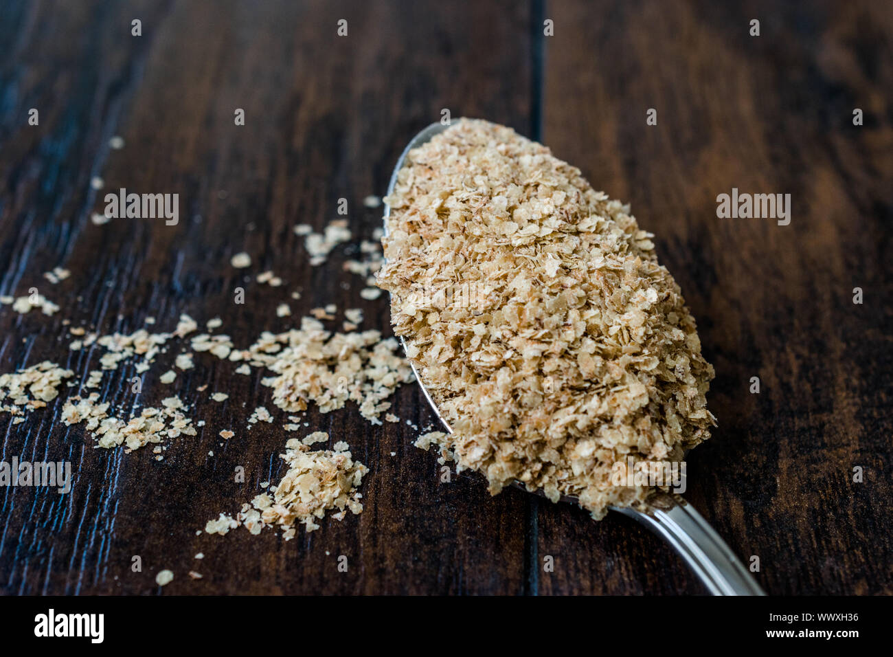 Wheat Germ in Spoon. Ready to Use. Organic Food Stock Photo - Alamy