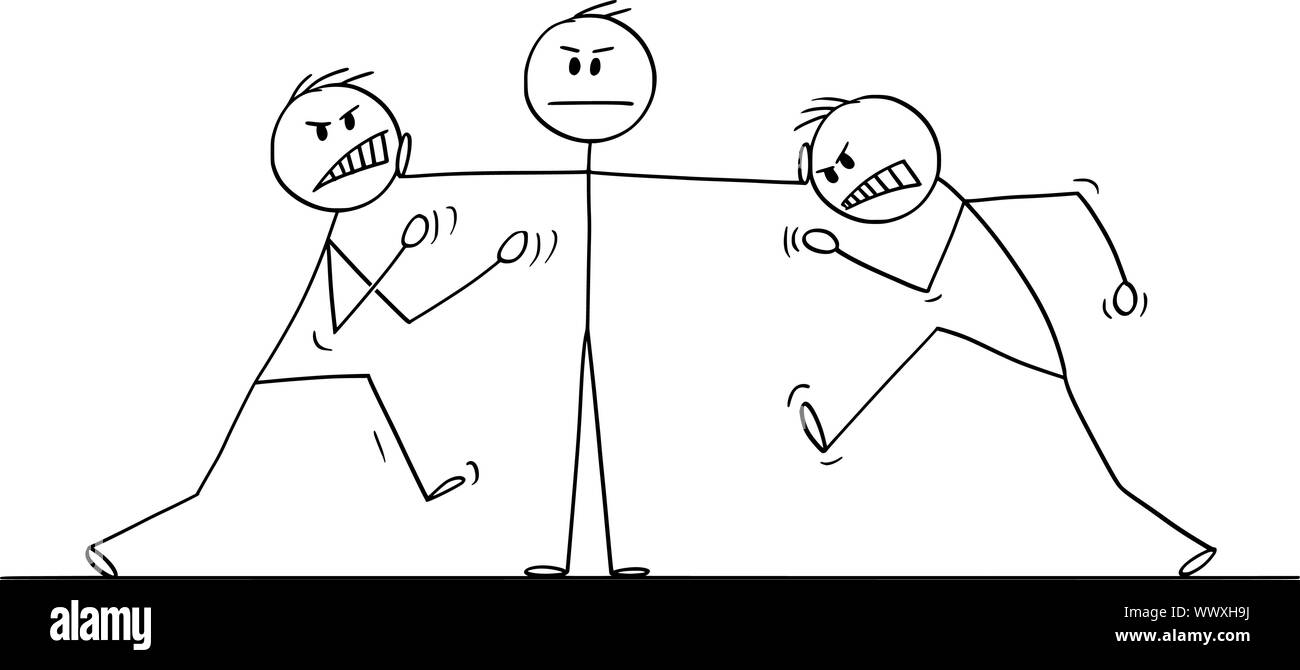 Vector cartoon stick figure drawing conceptual illustration of man ...