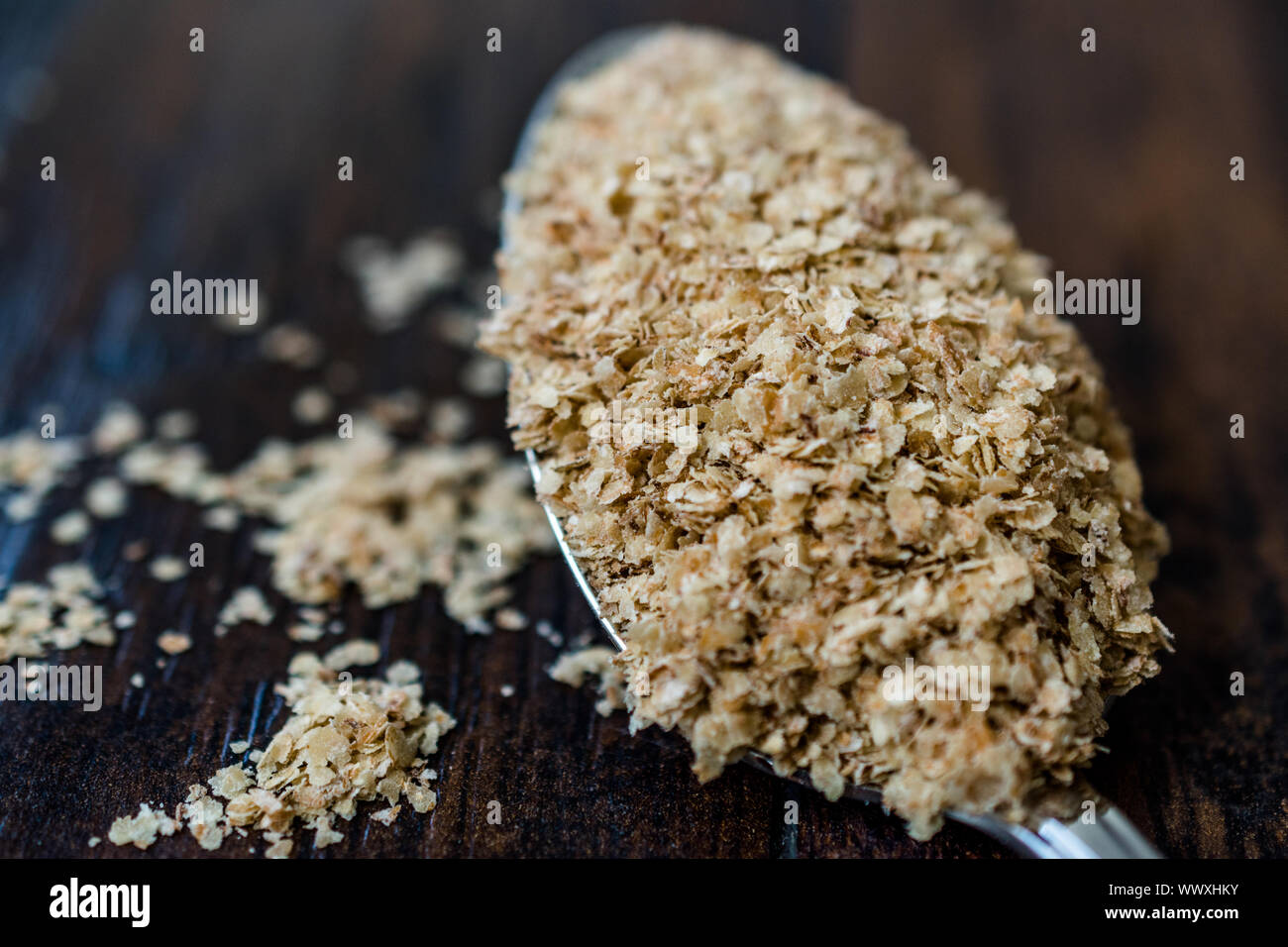 Wheat Germ in Spoon. Ready to Use. Organic Food Stock Photo - Alamy