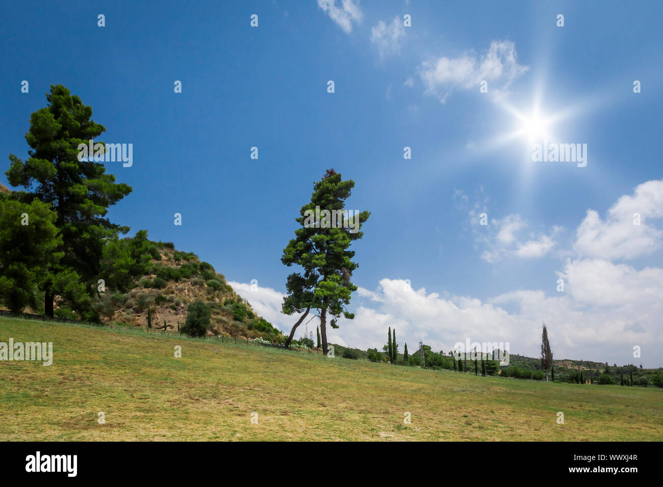 An image of a nice sunny landscape Stock Photo - Alamy