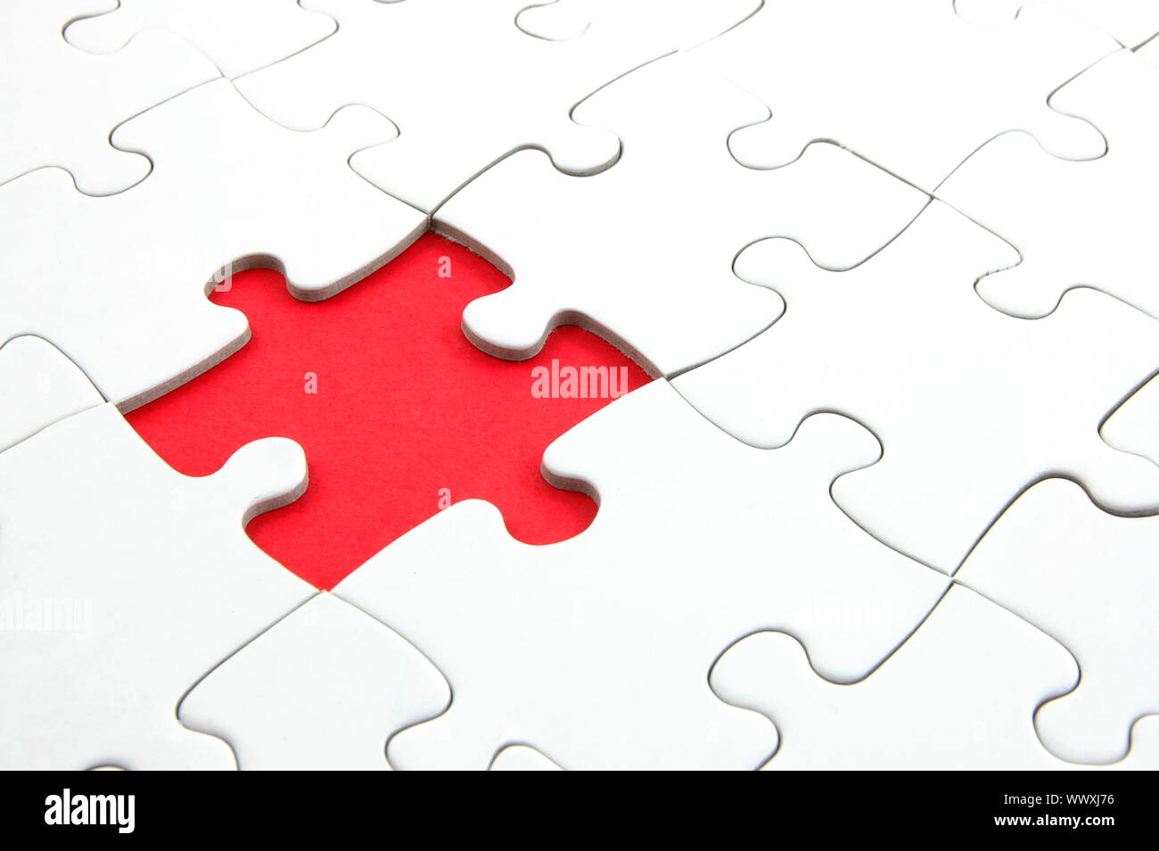 puzzle with missing piece showing concept for problem and solution ...