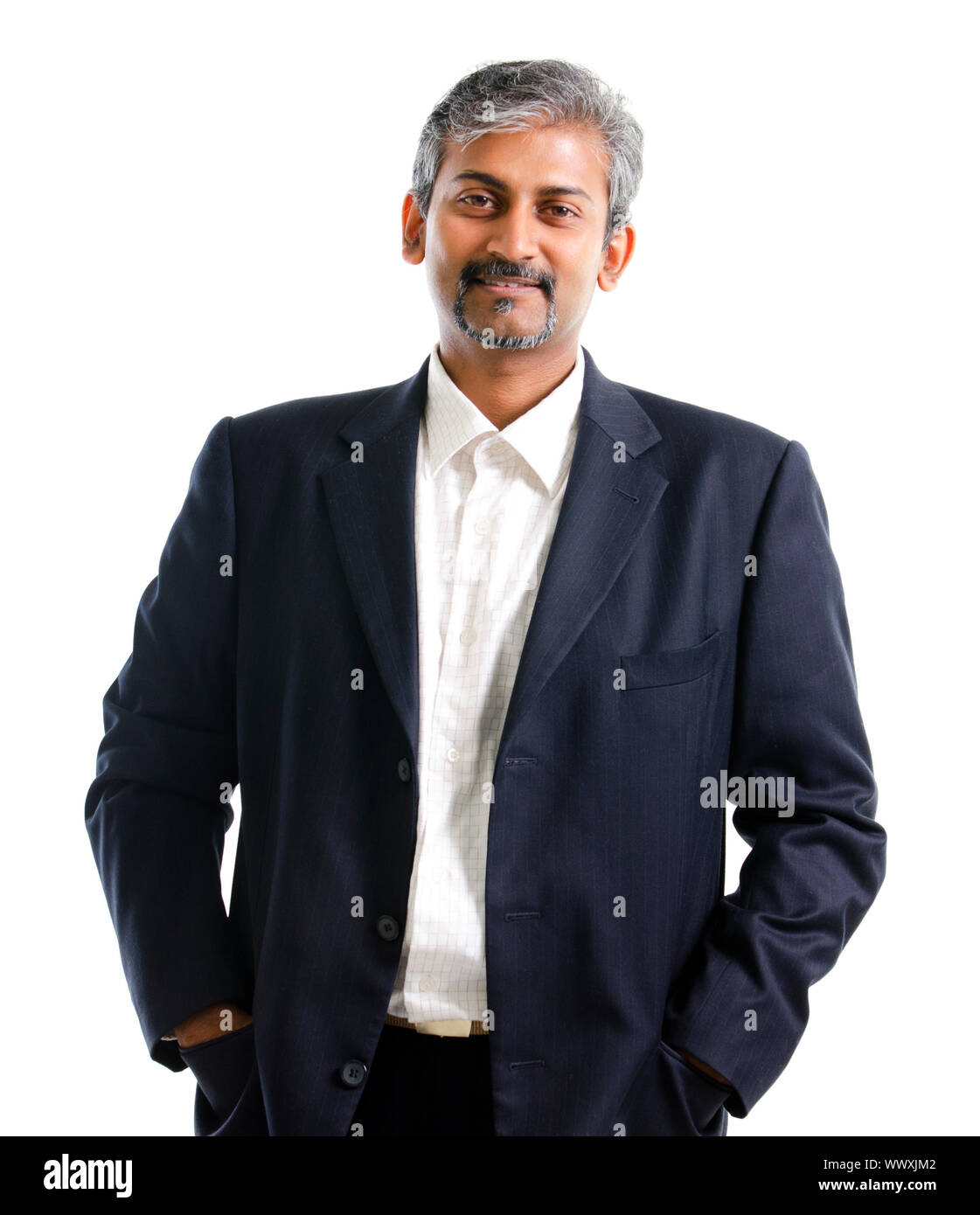Good looking mature Asian Indian male with business suit isolated on ...