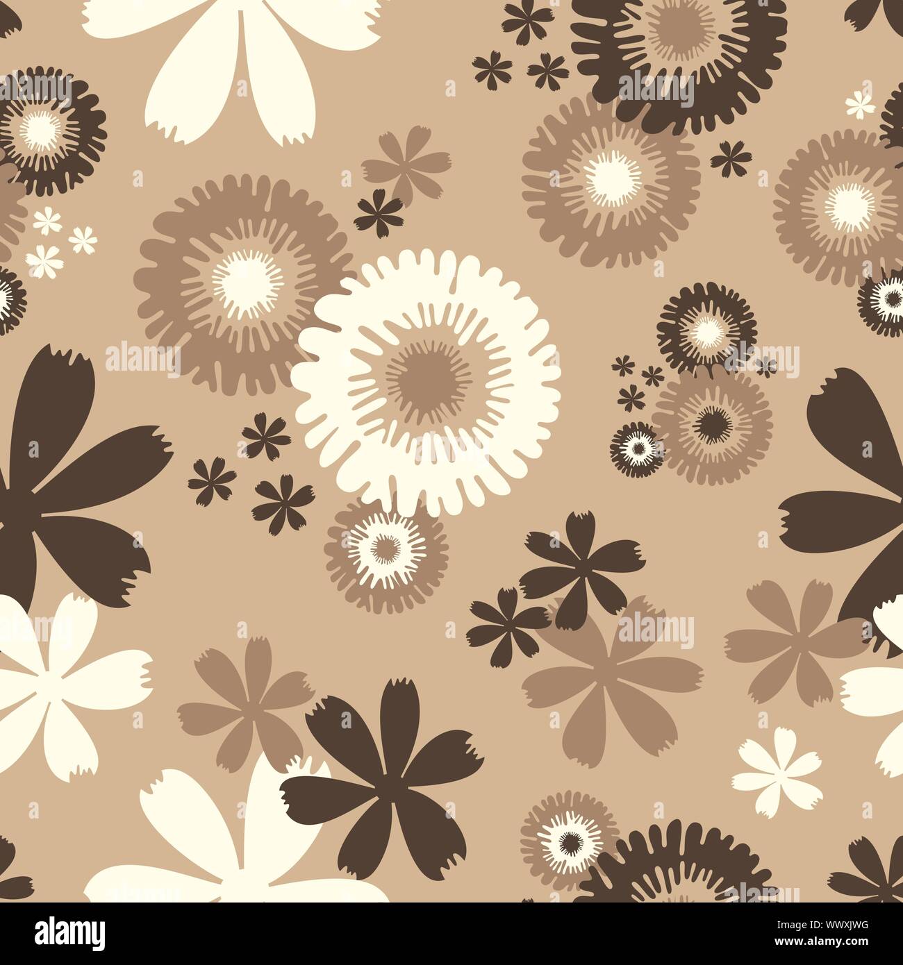 Seamless Floral Wallpaper Stock Vector Image & Art - Alamy