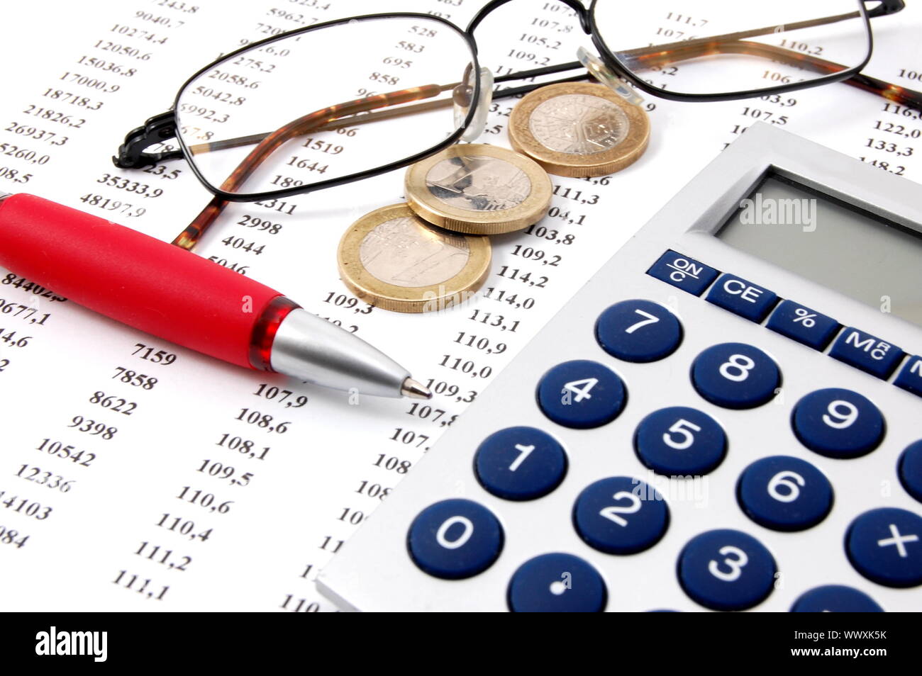 money on business numbers showing success and economic growth Stock ...
