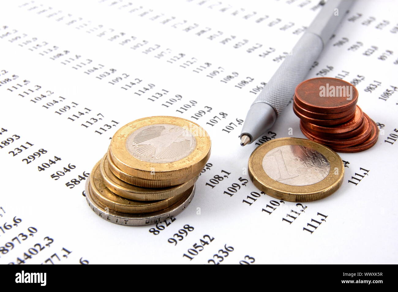 money on business numbers showing success and economic growth Stock ...