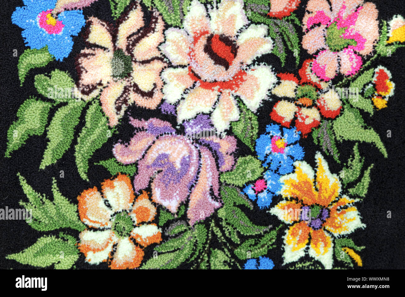 Embroidery on black fabric hi-res stock photography and images - Alamy