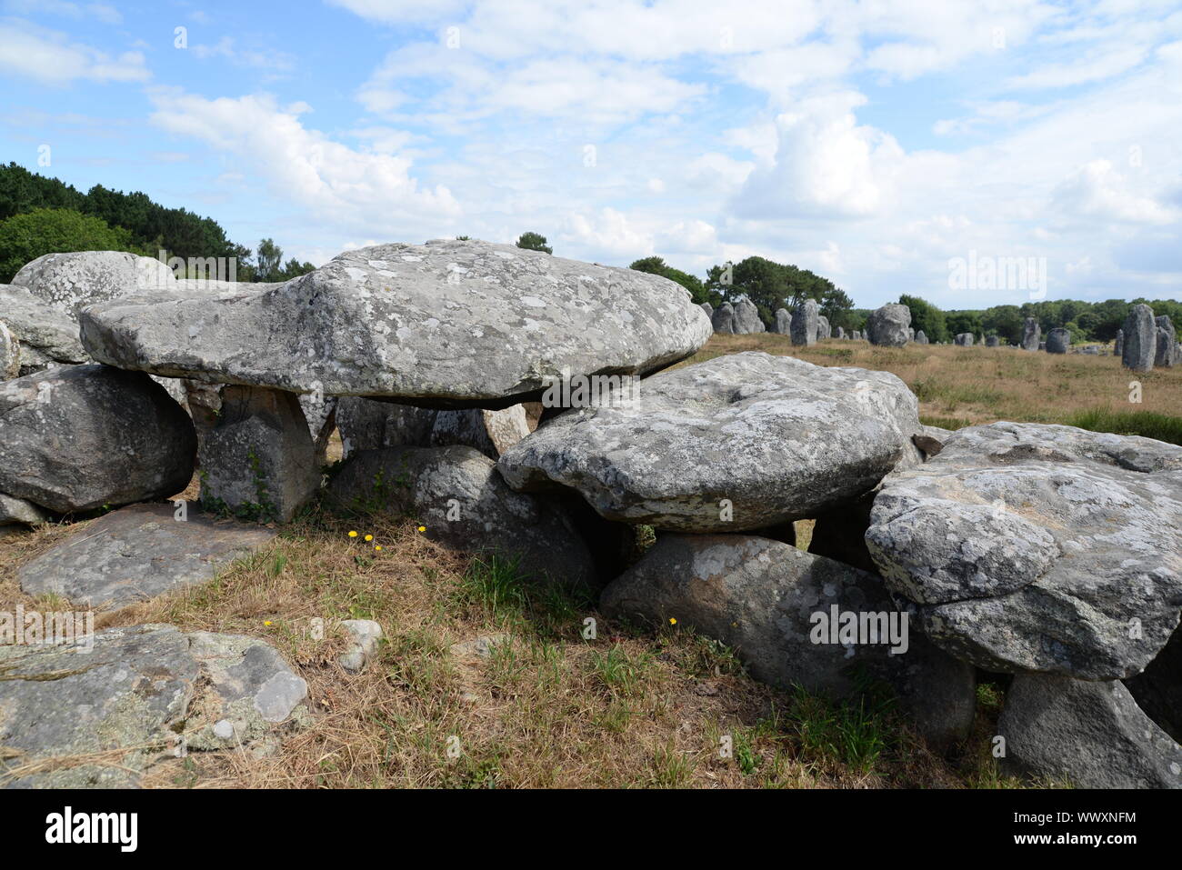 Dolmen in Carnac, Brittany Stock Photo - Alamy