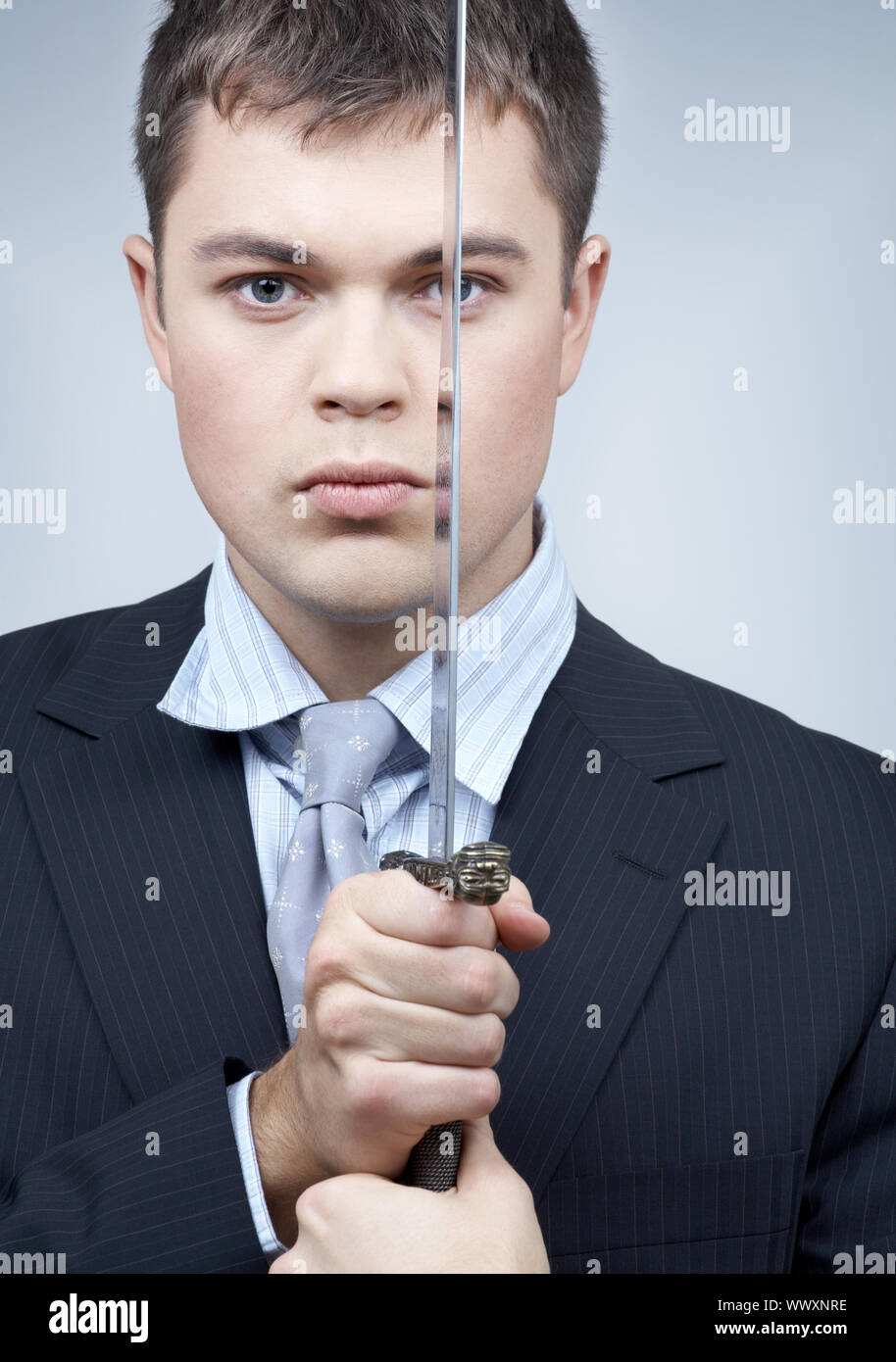 Office worker with sword hi-res stock photography and images - Alamy