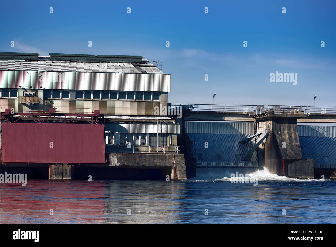 Hydroelectric power on river Stock Photo - Alamy