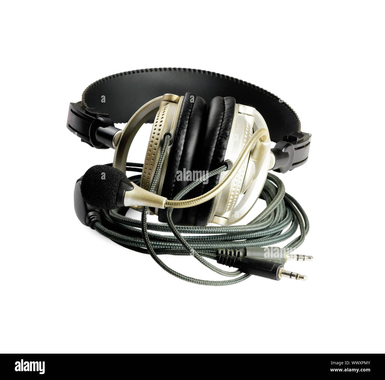hi-fi headset isolated on white background Stock Photo - Alamy